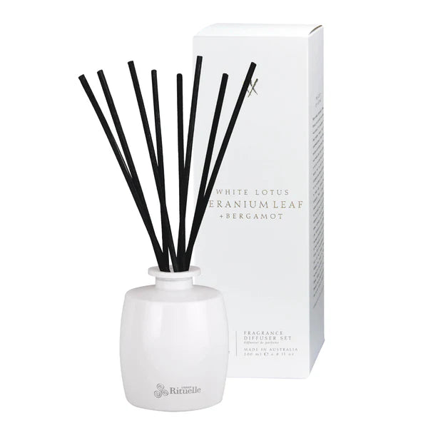 Rituelle Reed Diffusers - White Lotus, Geranium Leaf & Bergamot 220ml – I Do Flowers Cairns