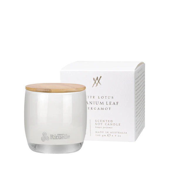 Rituelle Candle - White Lotus, Geranium Leaf & Bergamot 140g – I Do ...